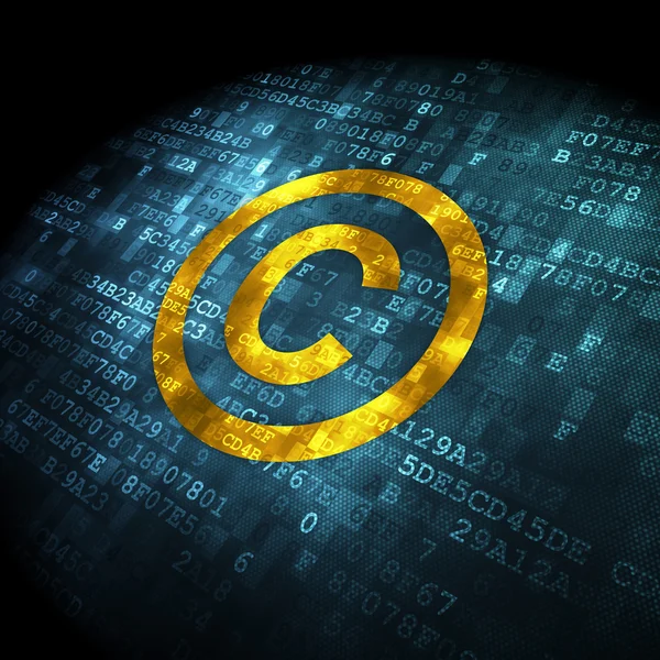 Law concept: Golden Copyright on digital background Stock Photo by ...