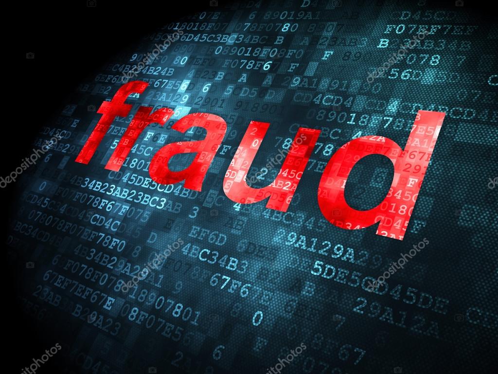 Security concept: Fraud on digital background — Stock Photo ... Security concept: Fraud on digital background — Stock Photo ...