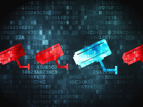 Security concept: Cctv Camera on digital background Stock Photo by ...