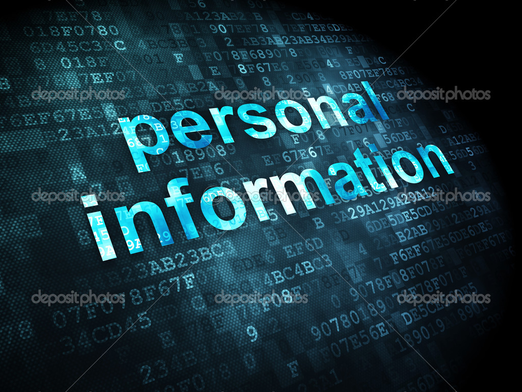 Safety concept: Personal Information on digital background — Stock ...