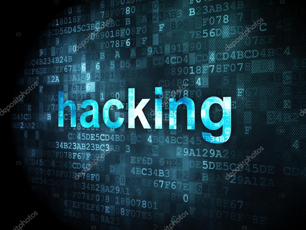 Safety concept: Hacking on digital background Stock Photo by ...