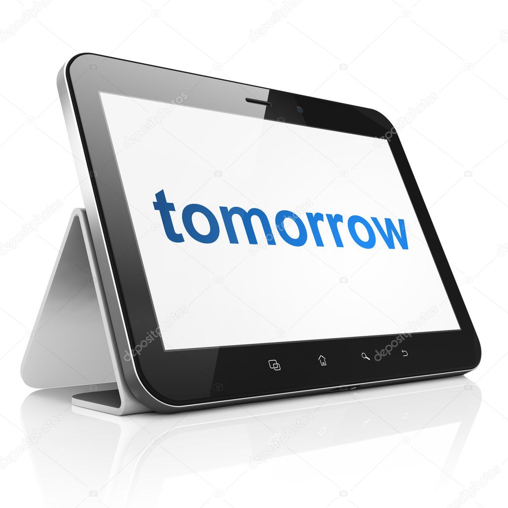 Timeline concept: Tomorrow on tablet pc computer — Stock Photo ...