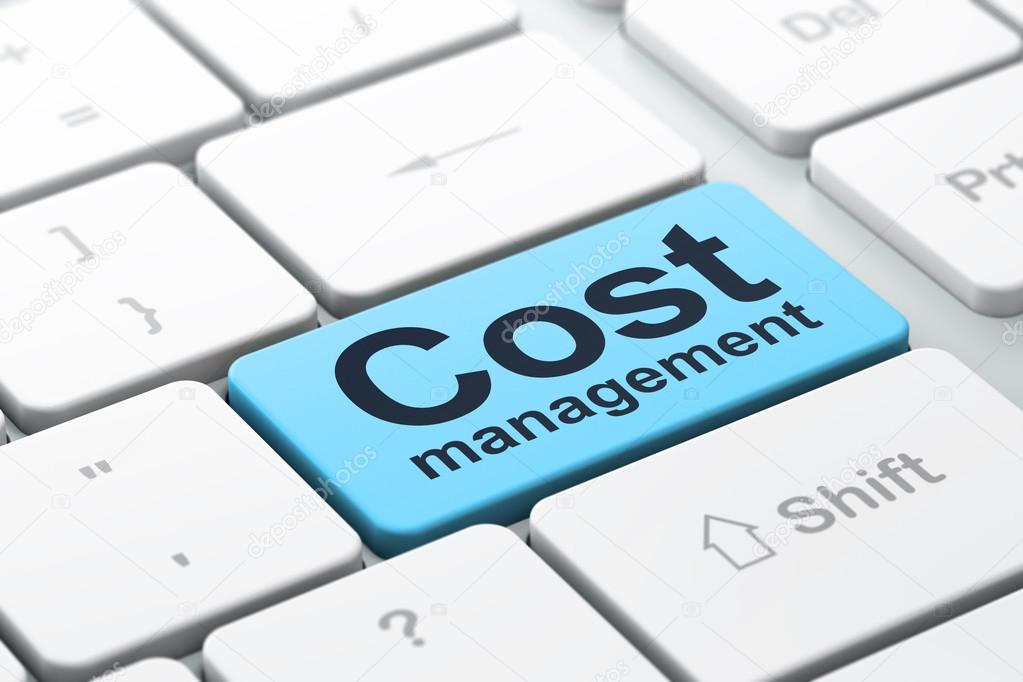Business concept: Cost Management on computer keyboard background ...