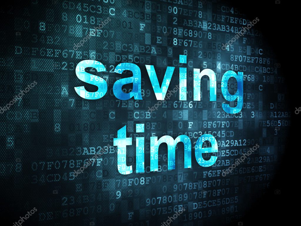 Timeline concept: Saving Time on digital background Stock Photo by ...