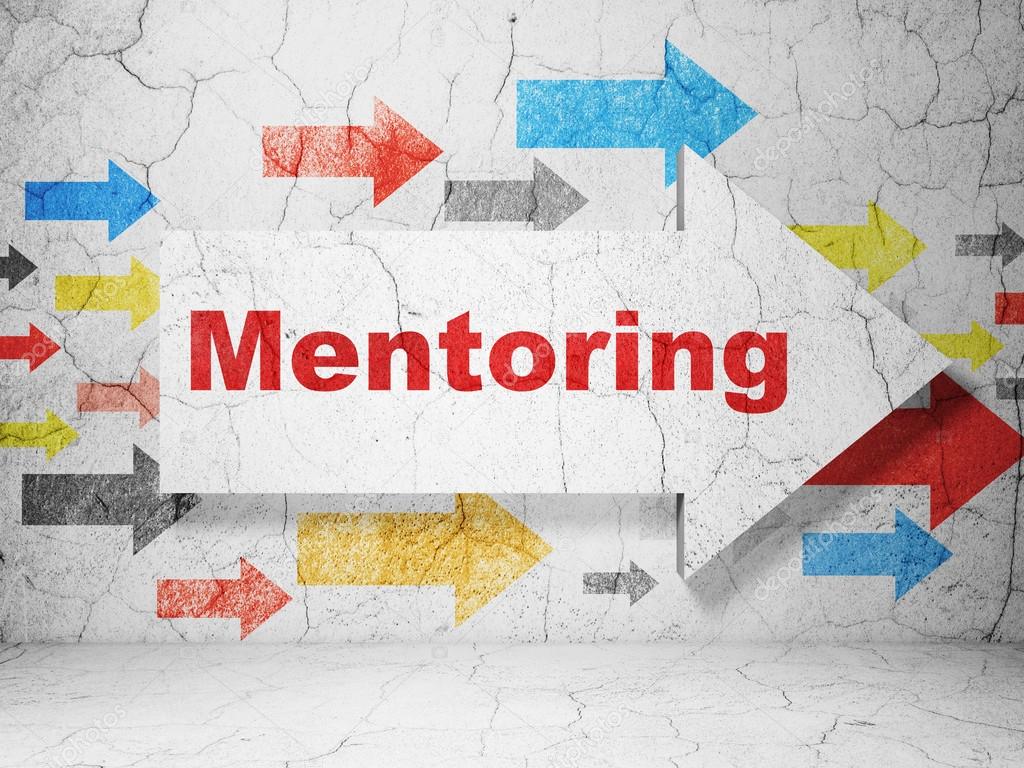 Education concept: arrow with Mentoring on grunge wall background Stock ...