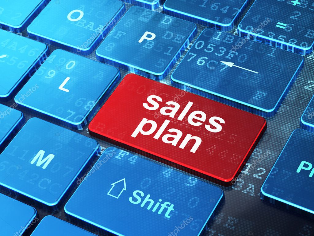 Marketing concept: Sales Plan on computer keyboard background Stock ...