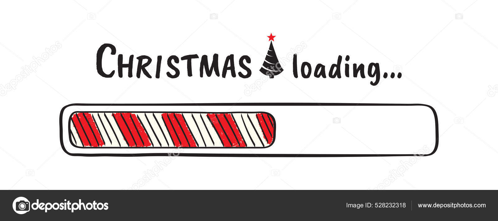 Christmas Loading Progress Bar Fir Tree Funny Countdown Christmas ...