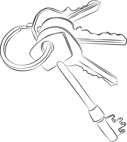Set of Keys Line Drawing Stock Vector Image by ©theohrm #46457829