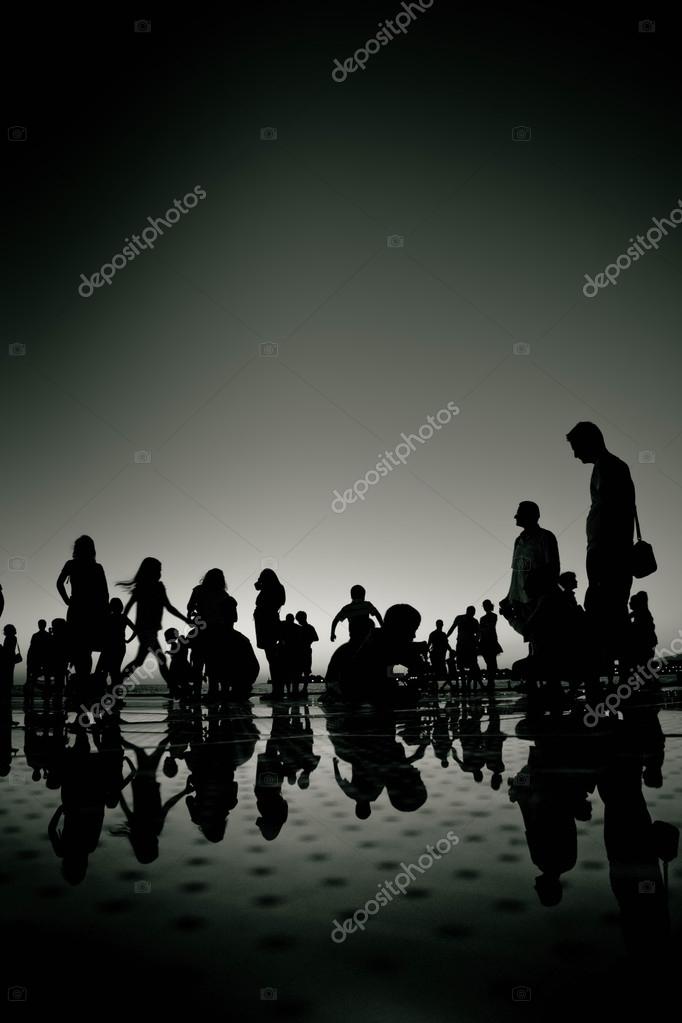 Silhouette reflections black and white — Stock Photo © xbrchx #16387539