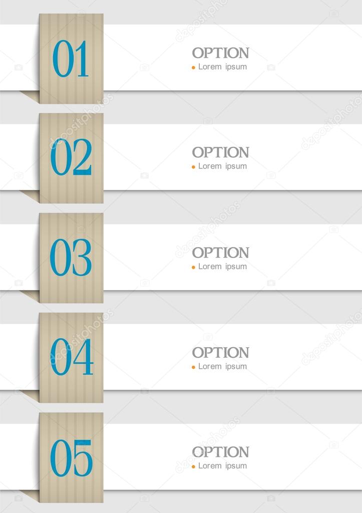 White paper numbered banners Stock Vector by ©A-R-T-U-R 12793562