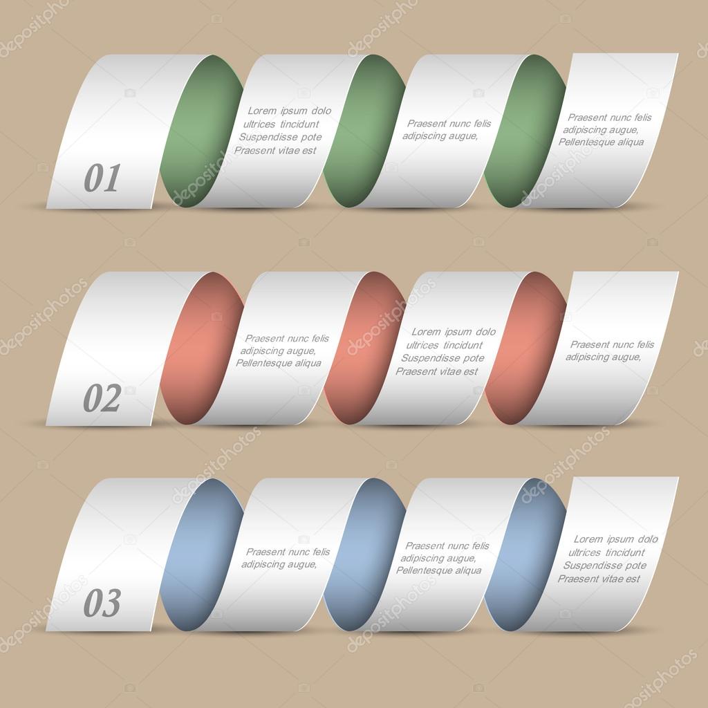 Three modern numbered ribbons-banners Stock Vector Image by ©A-R-T-U-R ...