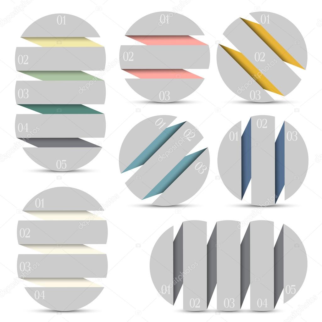Set of round infographics options banners Stock Vector Image by ©A-R-T ...