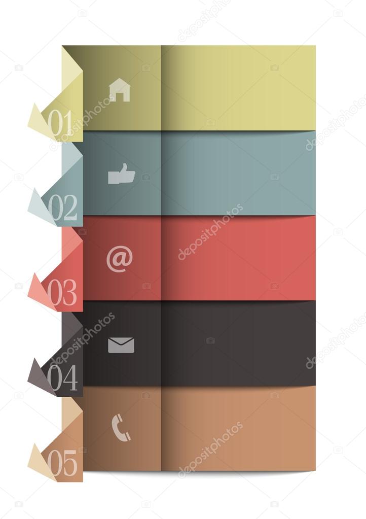 Origami paper numbered banners Stock Vector Image by ©A-R-T-U-R #22296725