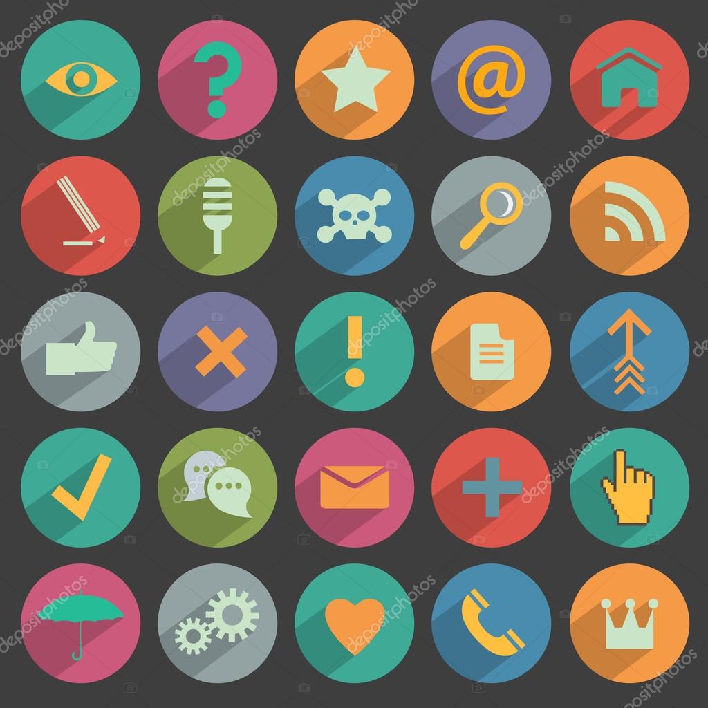 Flat icons for application Stock Vector by ©A-R-T-U-R 40208029