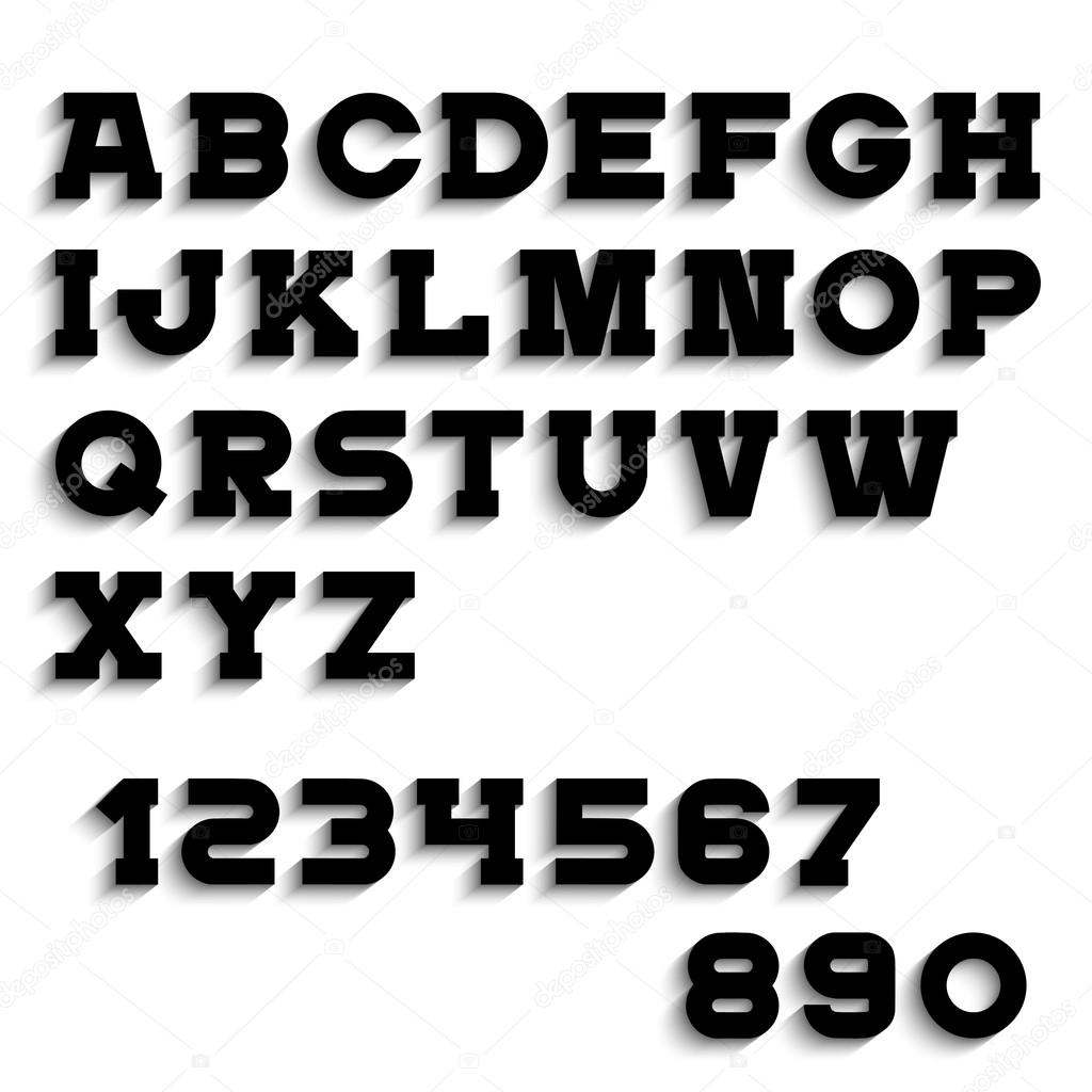 Alphabet letters and numbers Stock Vector Image by ©A-R-T-U-R #48422159