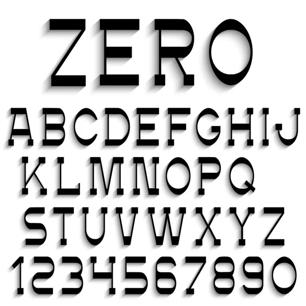 Letras cero imágenes de stock de arte vectorial | Depositphotos