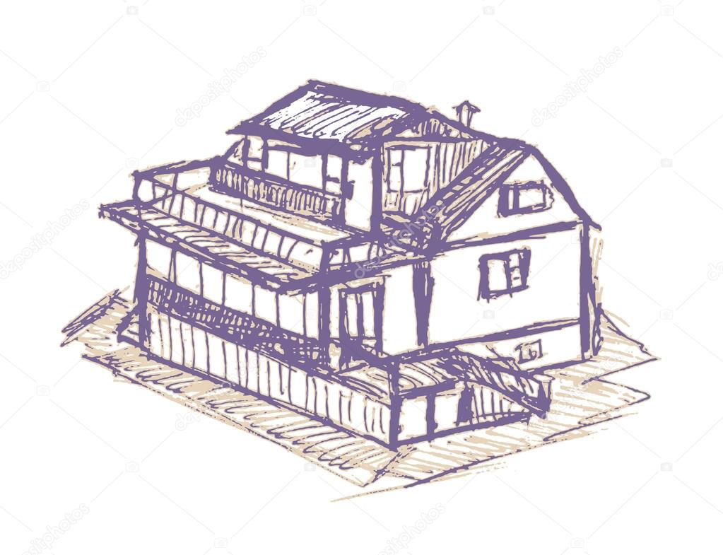 House, sketch vector illustration Stock Vector Image by ©nataliashein ...