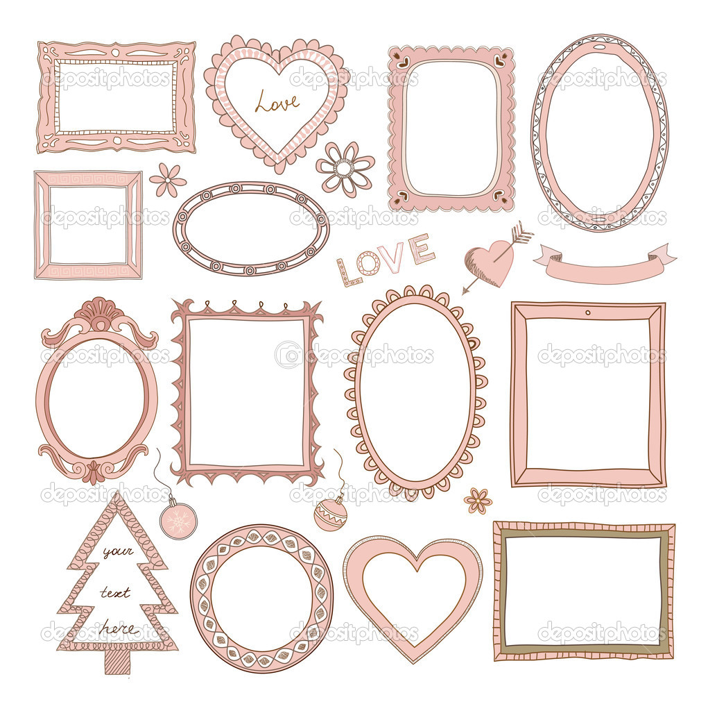 Set of doodle frames and other elements Stock Vector by ©nataliashein ...