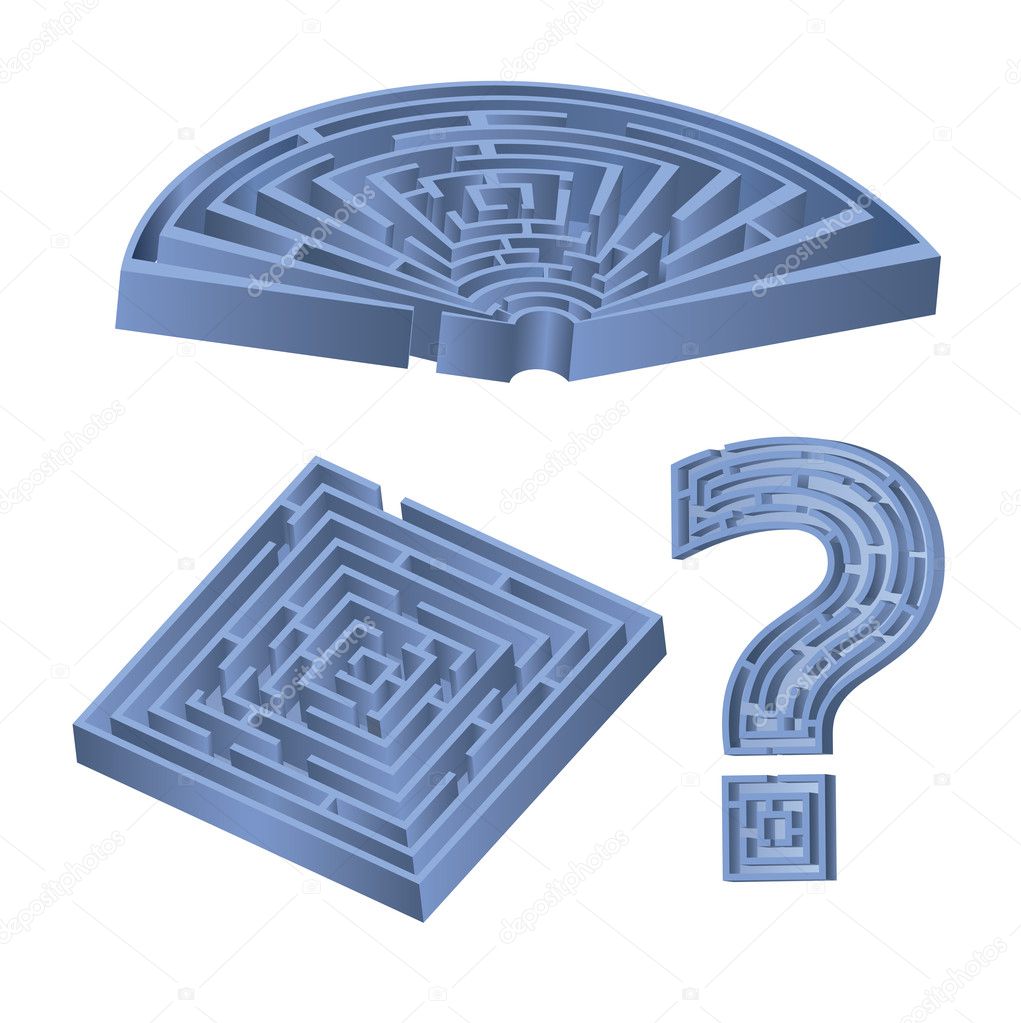 Set of 3D labyrinths Stock Vector Image by ©nataliashein #48572559