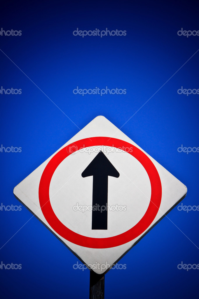 Road sign go ahead the way — Stock Photo © khunaspix #37233607