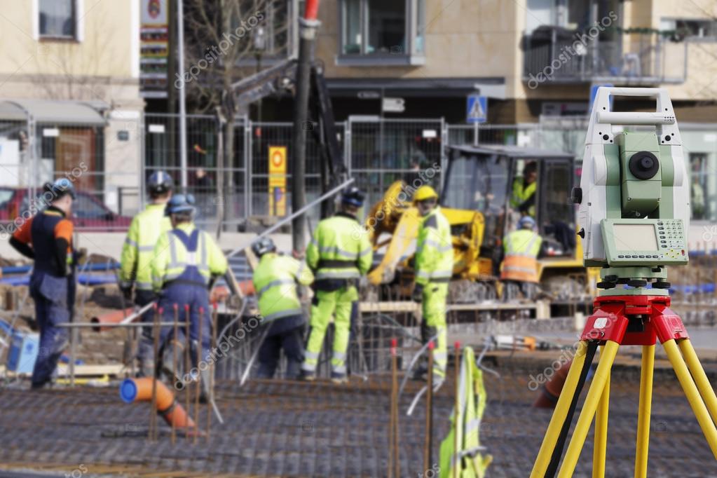 Surveying instrument and construction industry Stock Photo by ©lagereek ...