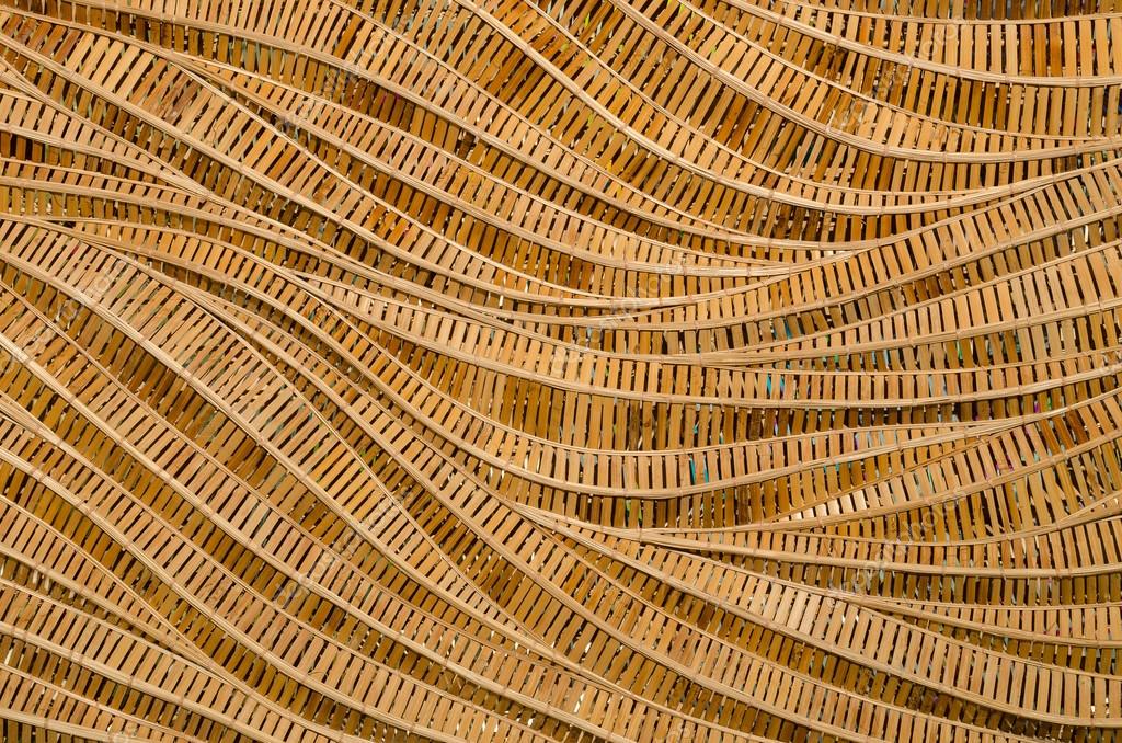 Nature background of brown handicraft weave texture bamboo surfa ...