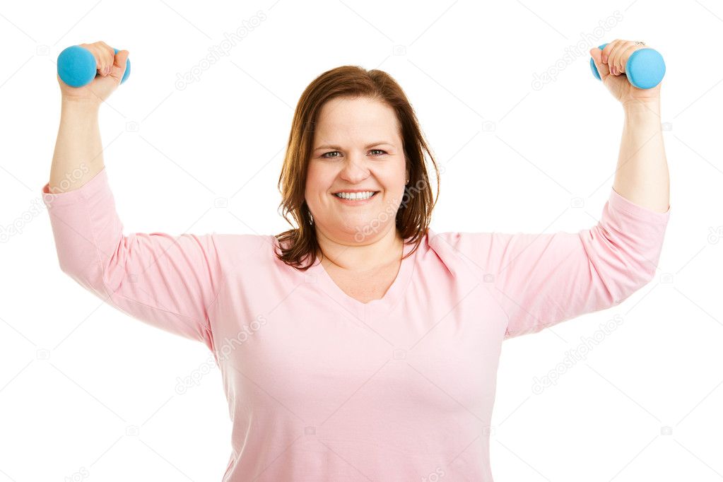 Healthy Plus Size Woman Works Out — Stock Photo © lisafx #18339195
