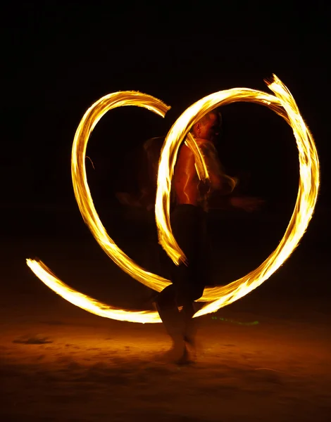 Amazing Fire Show at night on samet Island, Thailand - Stock Image ...