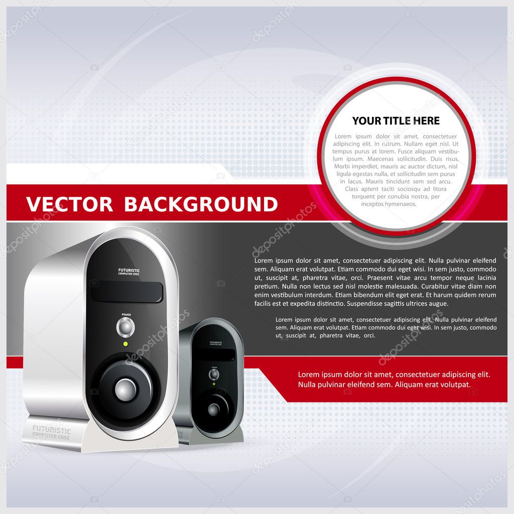 Abstract vector background with a computer Stock Vector Image by ...