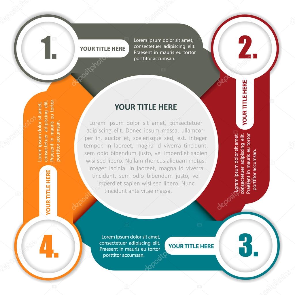 Esquema de fondo vectorial con cuatro pasos 2024