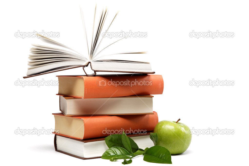 Hromada knih na bílém pozadí. — Stock Fotografie © t.r.o.t.z #20423217