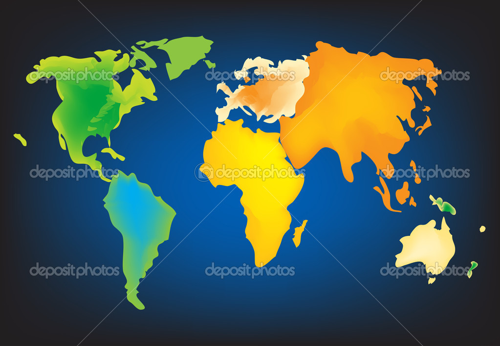 Peta dunia Vektor Stok oleh ©Nuarevik 29536225