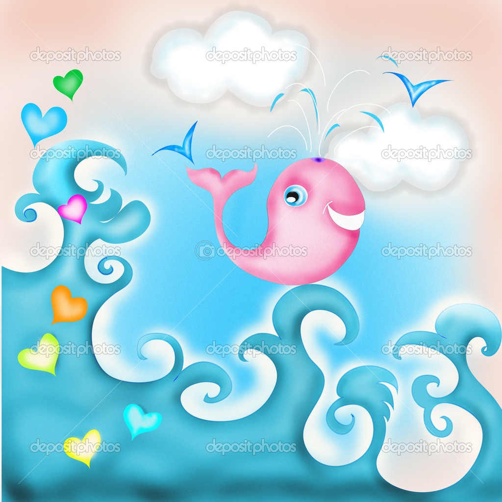 Pink Whale Stock Photo by ©Nuarevik 34350605