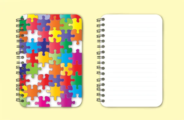 Jigsaw notebook Stock Vector Image by ©89studio #46387971