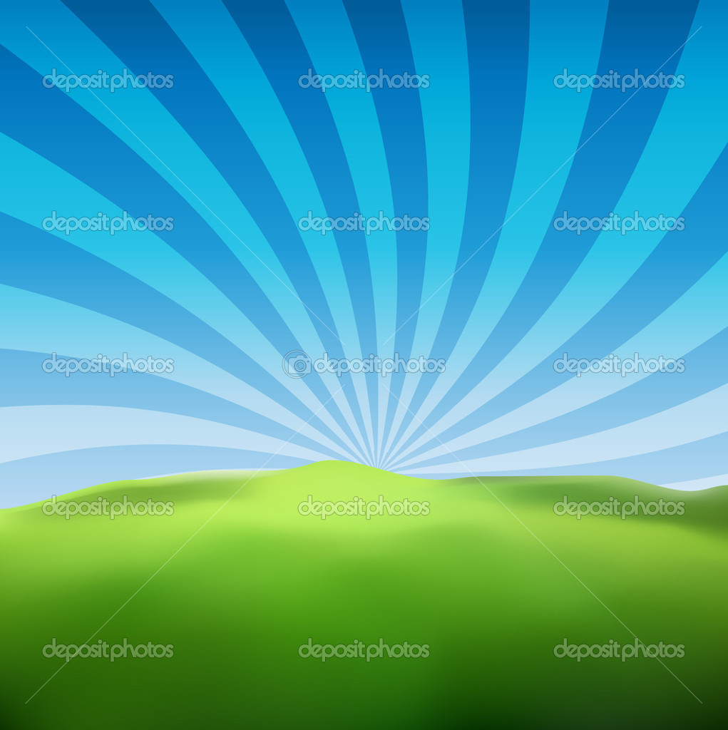 Landscape Sunny Ray Background Stock Vector by ©89studio 30805333