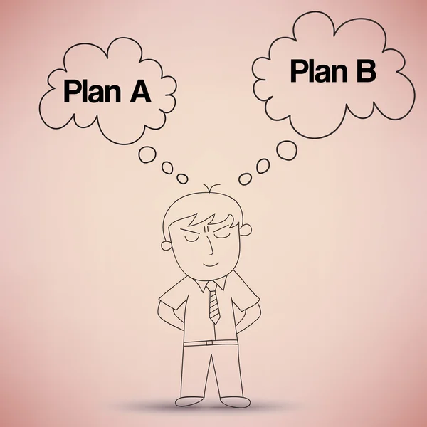 Businessman Thinking Right and Wrong — Stock Vector © 89studio #30892495