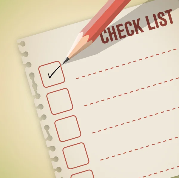 Check list with pencil Stock Vector by ©89studio 30806861
