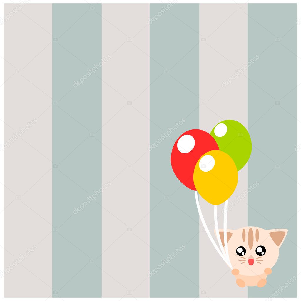 Cat cartoon background illustration Stock Vector Image by ©SweetCrisis ...