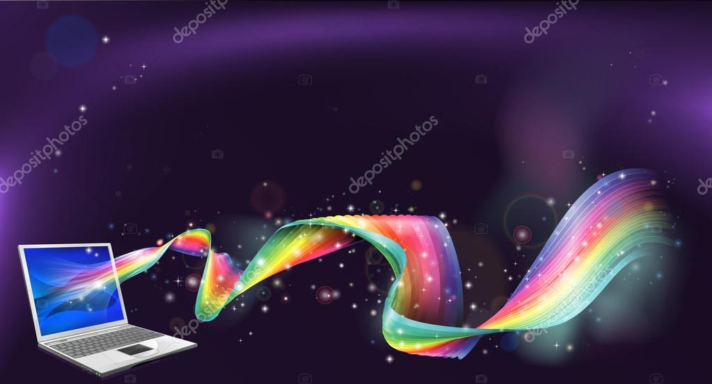 Laptop rainbow background Stock Vector Image by ©Krisdog #16893667