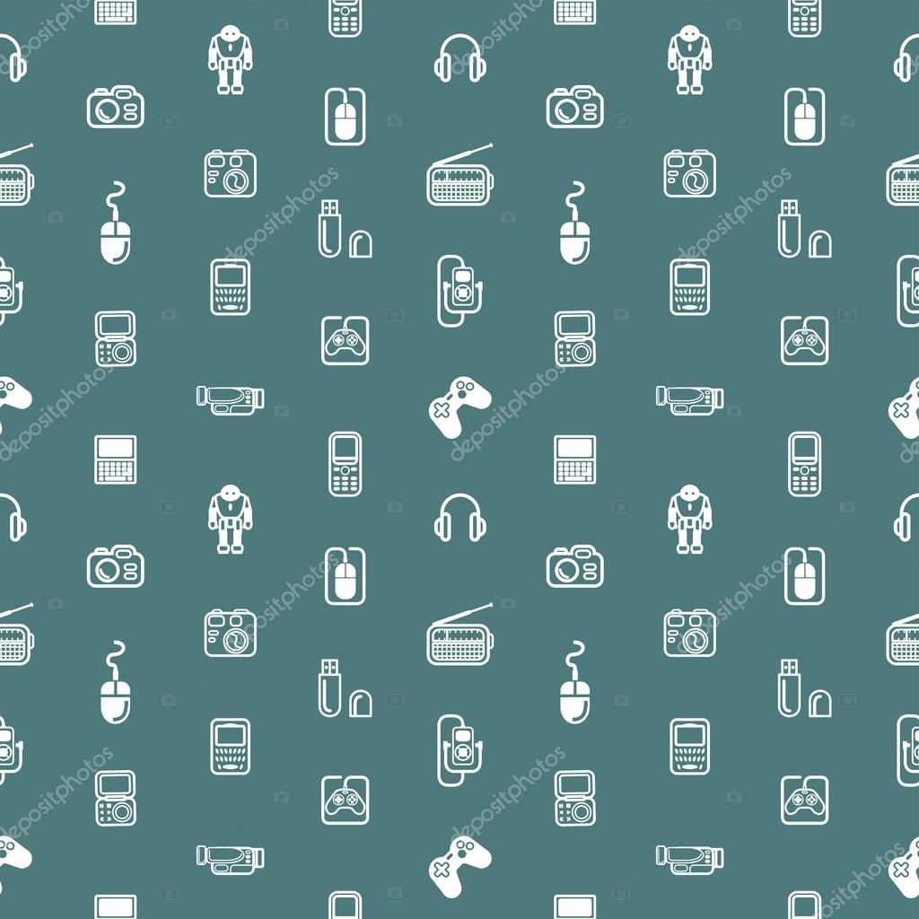 Seamless gadgets background texture Stock Vector Image by ©Krisdog ...