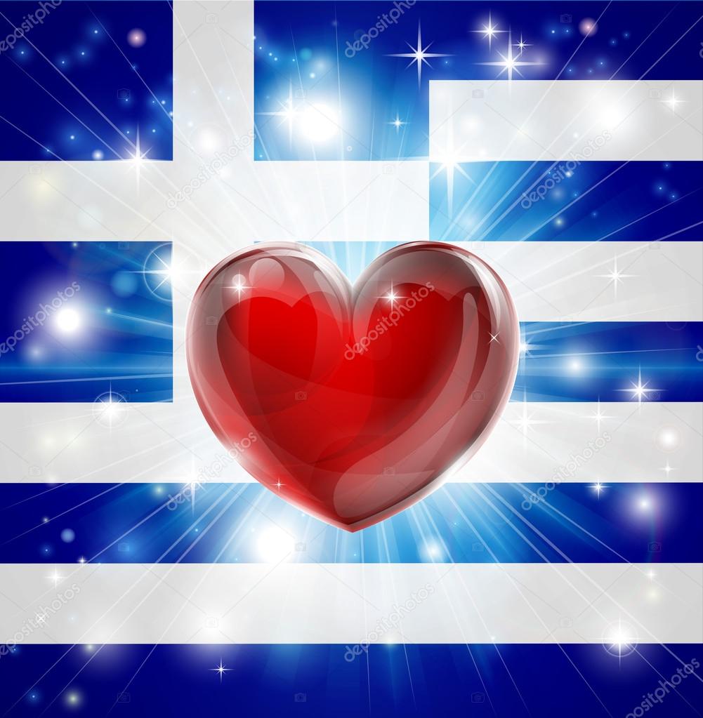 Love Greece flag heart background Stock Vector by ©Krisdog 19608963