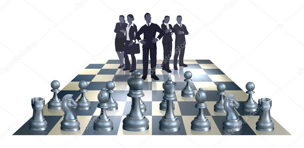 Chess Business Team Concept — Stock Vector © Krisdog #19800509