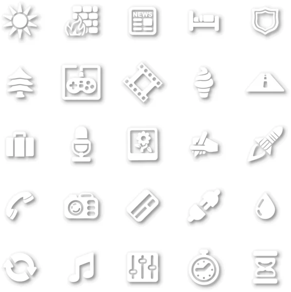 White minimalist icon set Stock Vector Image by ©Krisdog #34198753