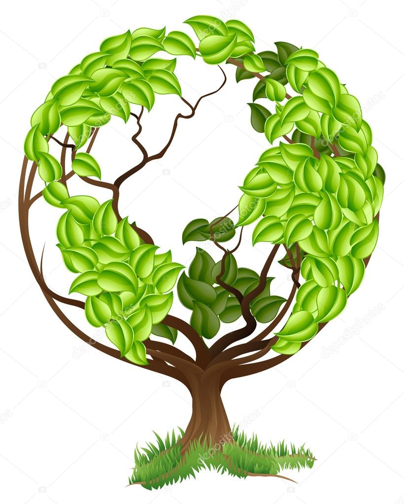 Green Tree Globe Earth World Concept — Stock Vector © Krisdog #43031425