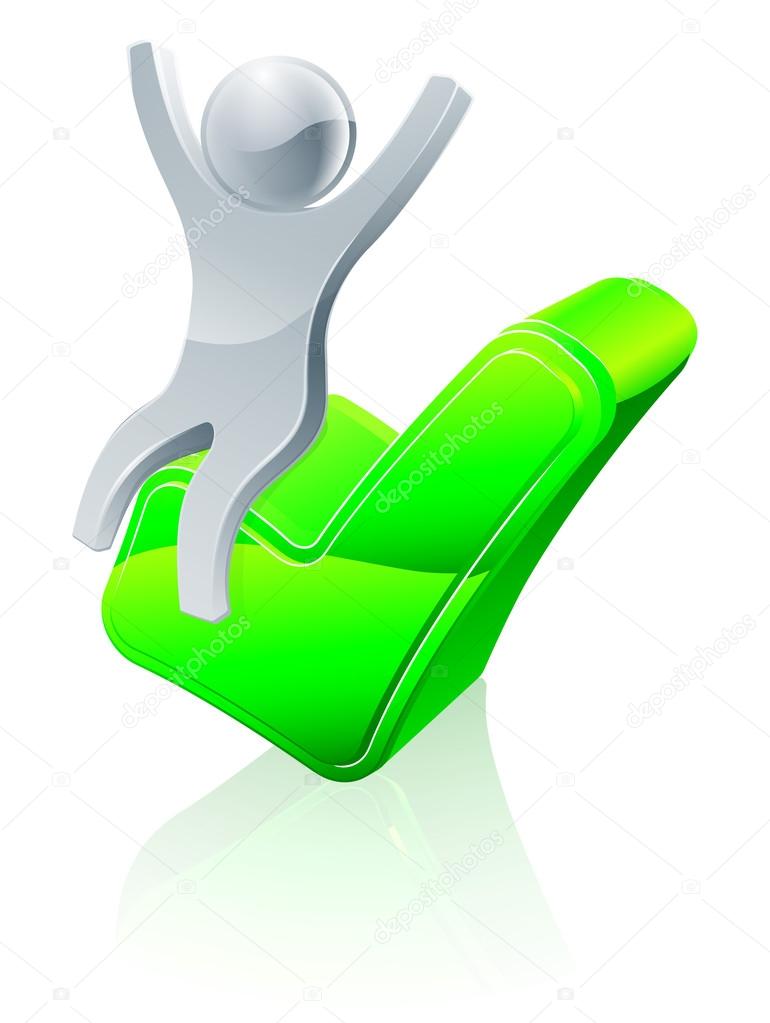 Man sitting on a tick Stock Vector Image by ©Krisdog #43543607