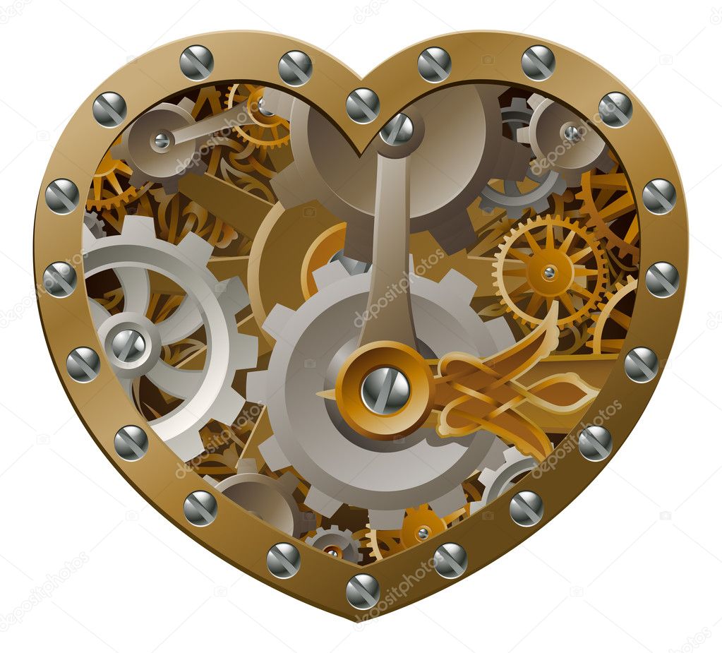 Steampunk Heart Clock