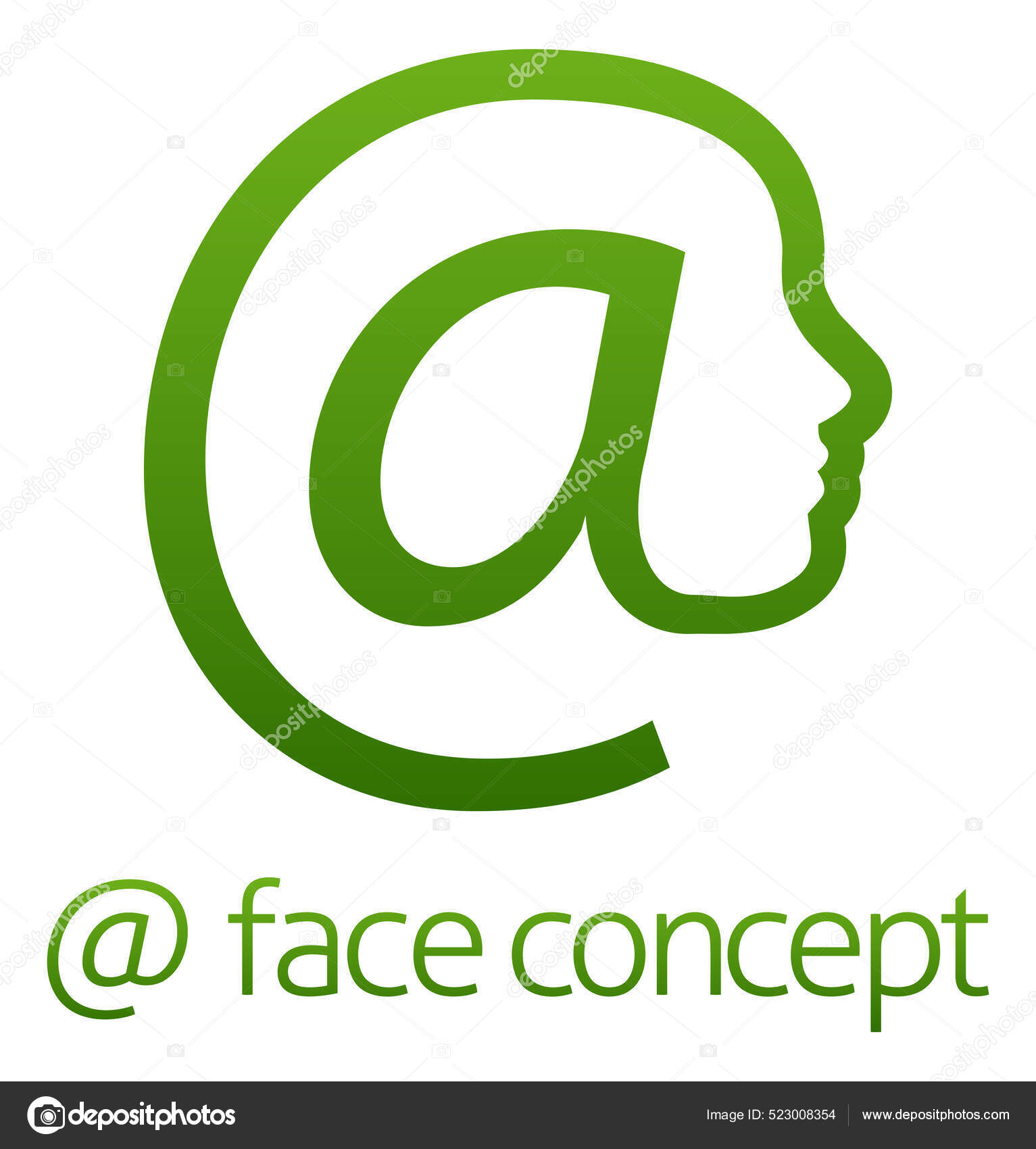 At Sign Face Concept Stock Vector Image by ©Krisdog #523008354