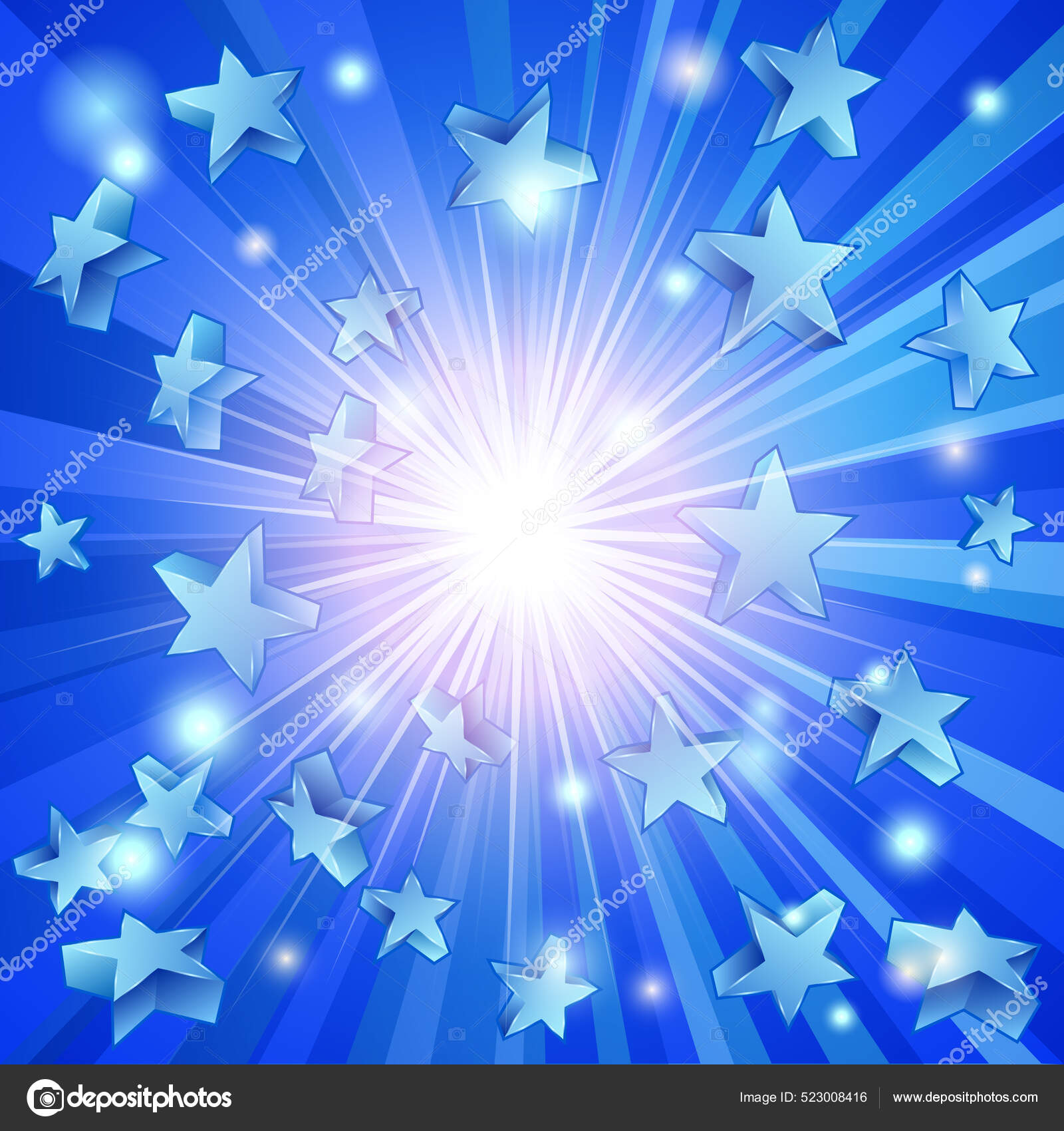 Blue Stars Background Stock Vector by ©Krisdog 523008416