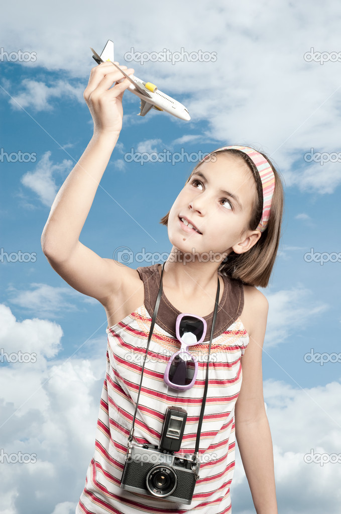 Tourist girl Stock Photo by ©xavigm99 26087257