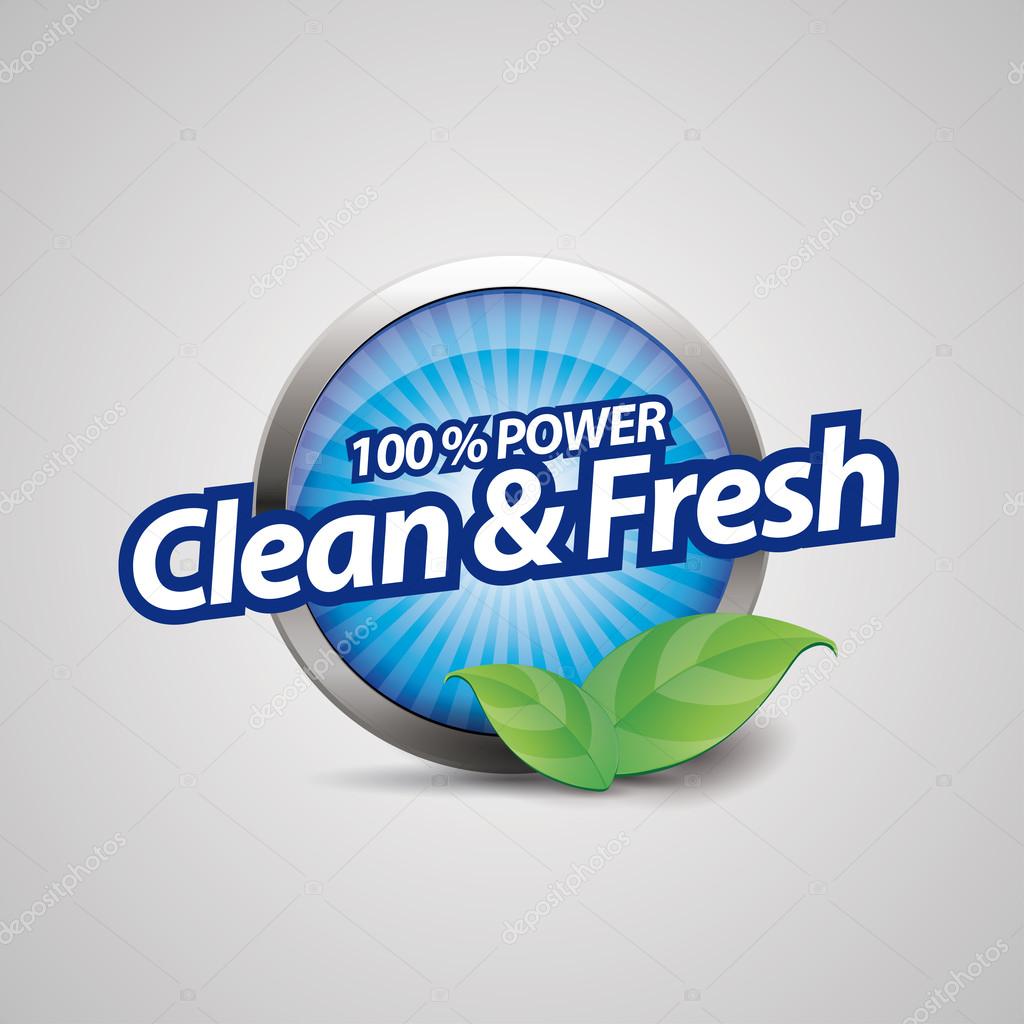 Clean and fresh button Stock Vector Image by ©Grounder #12229183